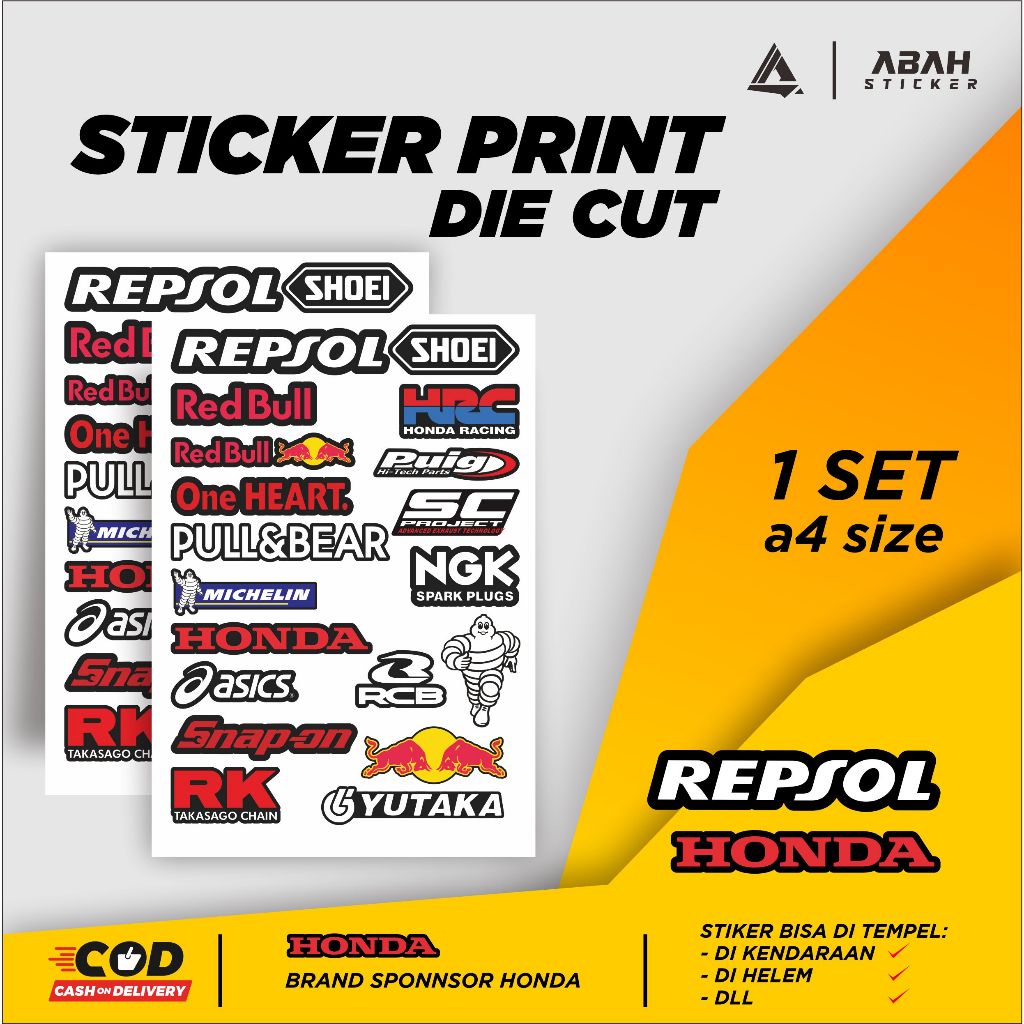 Jual STIKER SPONSOR HONDA - KUMPULAN BRAND SPONSOR MOTOR HONDA - STIKER ...