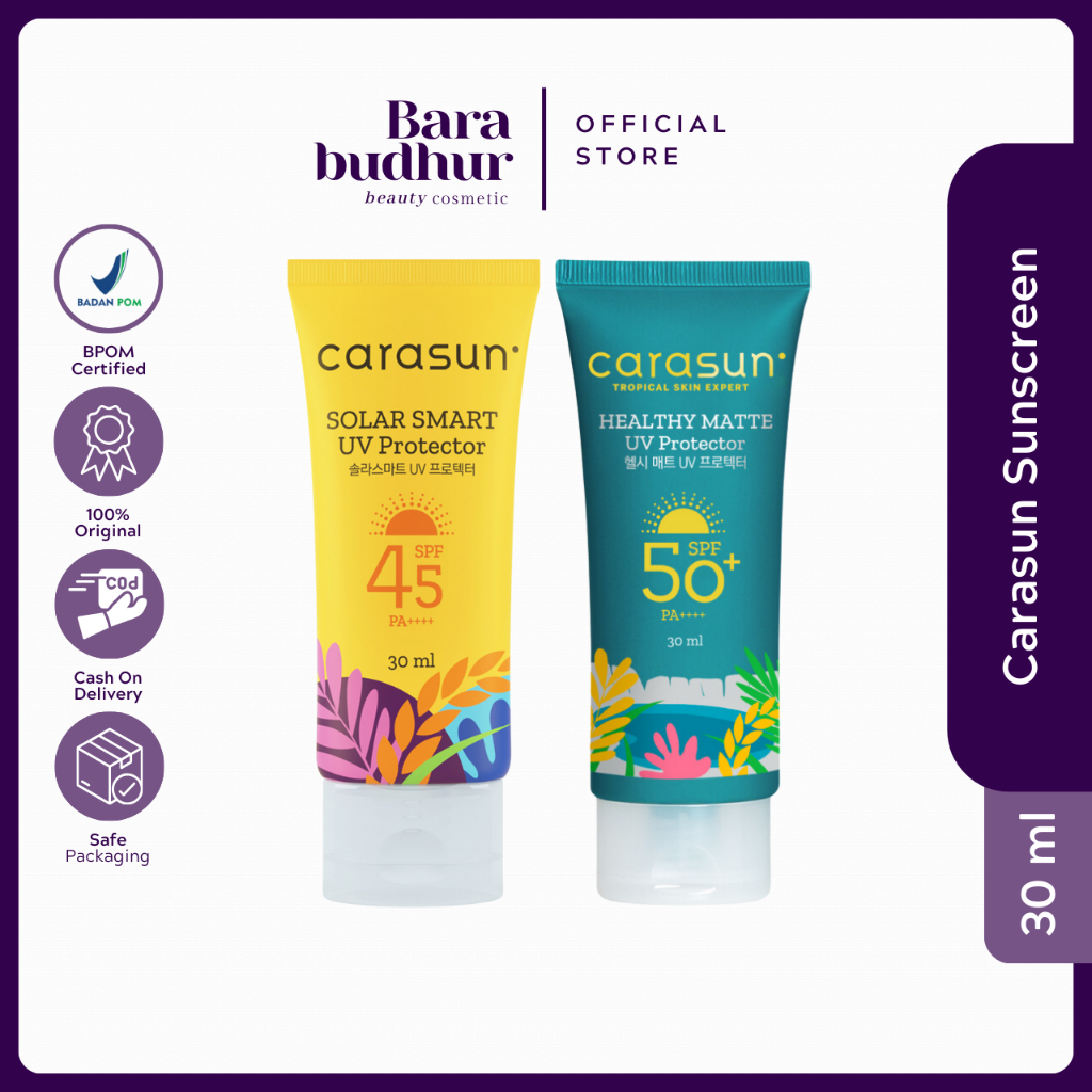 Jual Carasun Solar Smart UV Protector SPF 45 PA++++ Sunscreen Healthy ...