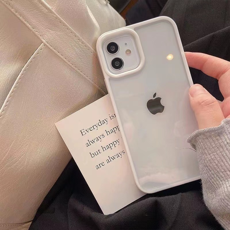 Jual CTO Casing Warna Solid Transparan Untuk iPhone 11 12 13 14 15 PRO ...