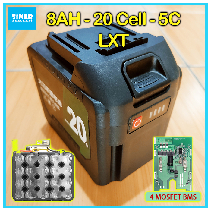 Jual Baterai Bor Cordless LXT 18V 20V 8Ah 20Cell 5C Makita JLD Tanzu | Shopee Indonesia