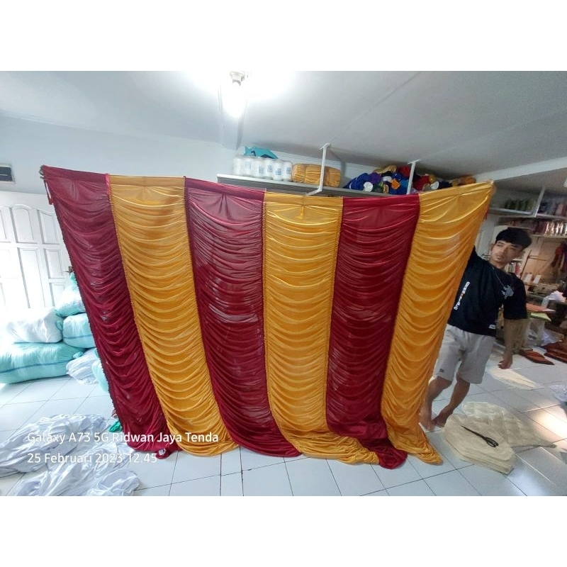 Jual BACKGROUND DINDING MODEL KERUT Uk L2,5m xT4m / BEGRON DINDING ...