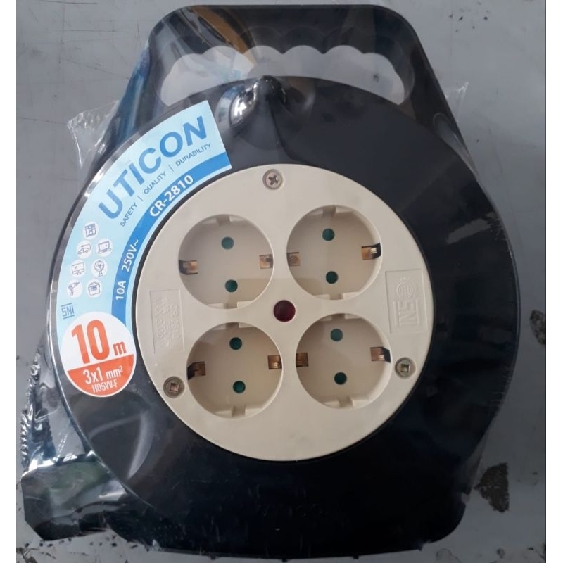 Jual Kabel Box 10meter Uticon CR-2810 Cable Reel / Kabel Roll 10 Meter ...