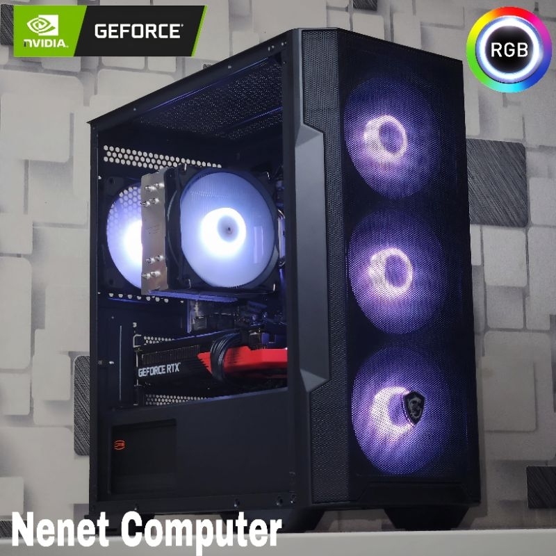 Jual PC FULL SET - PC Gaming Core i5 12400f | RTX 3060 12GB | 32GB | NVMe | LED 24 Inch 165Hz ...