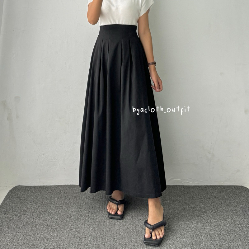 Jual BYACLOTH - Joy Skirt - Rok Flare Wanita - Rok Panjang Maxi Wanita ...