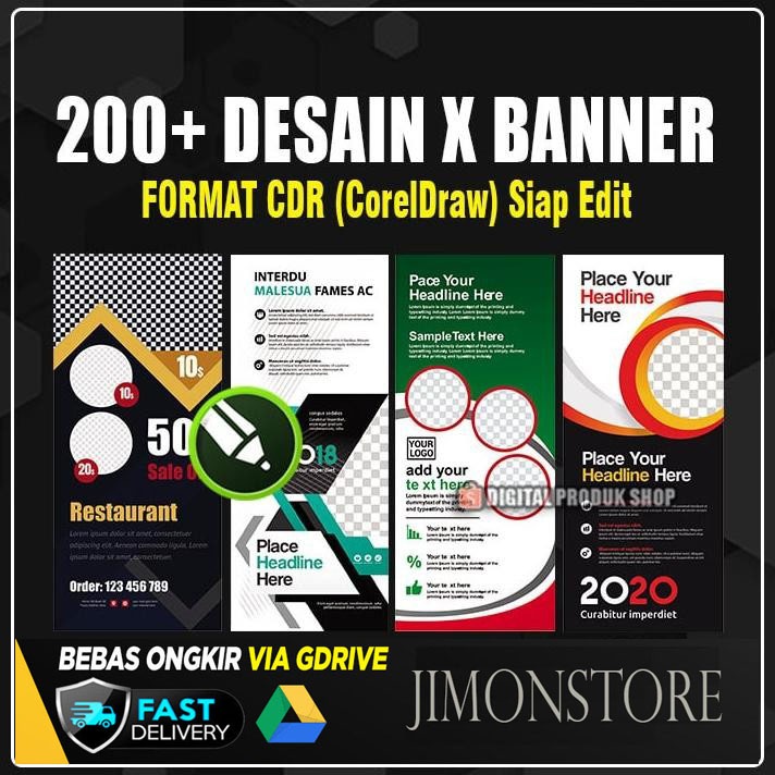 Jual 200+ Template Desain Banner Format CDR atau Corel Draw X5 | Shopee Indonesia