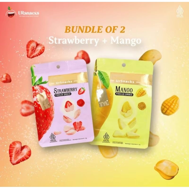 Jual Ursnacks - 2 bundle varian (strawberry mango) Asam Manis Frozen ...
