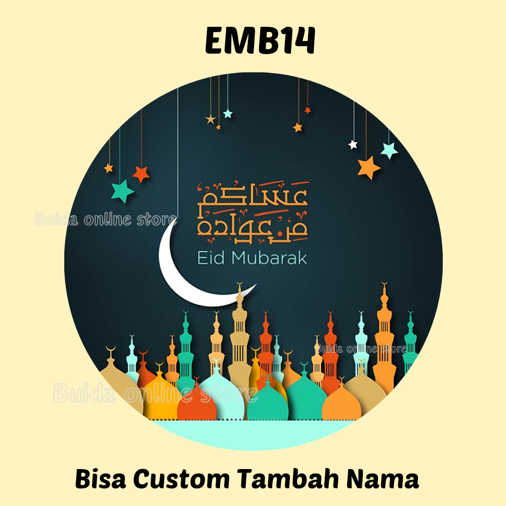 Jual Label Sticker Stiker Happy Eid Mubarak hangtag Selamat Hari Raya ...