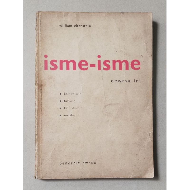 Jual Buku langka : Isme - Isme Dewasa Ini oleh Wiliam Ebenstein ...