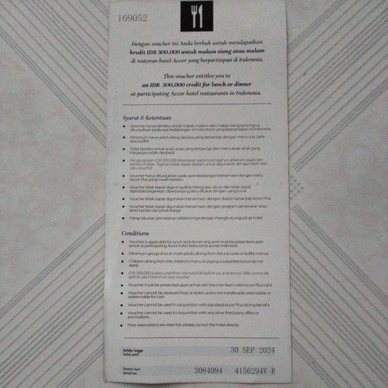 Jual Voucher Accorplus Voucher Accor Plus Voucher kredit makan siang ...
