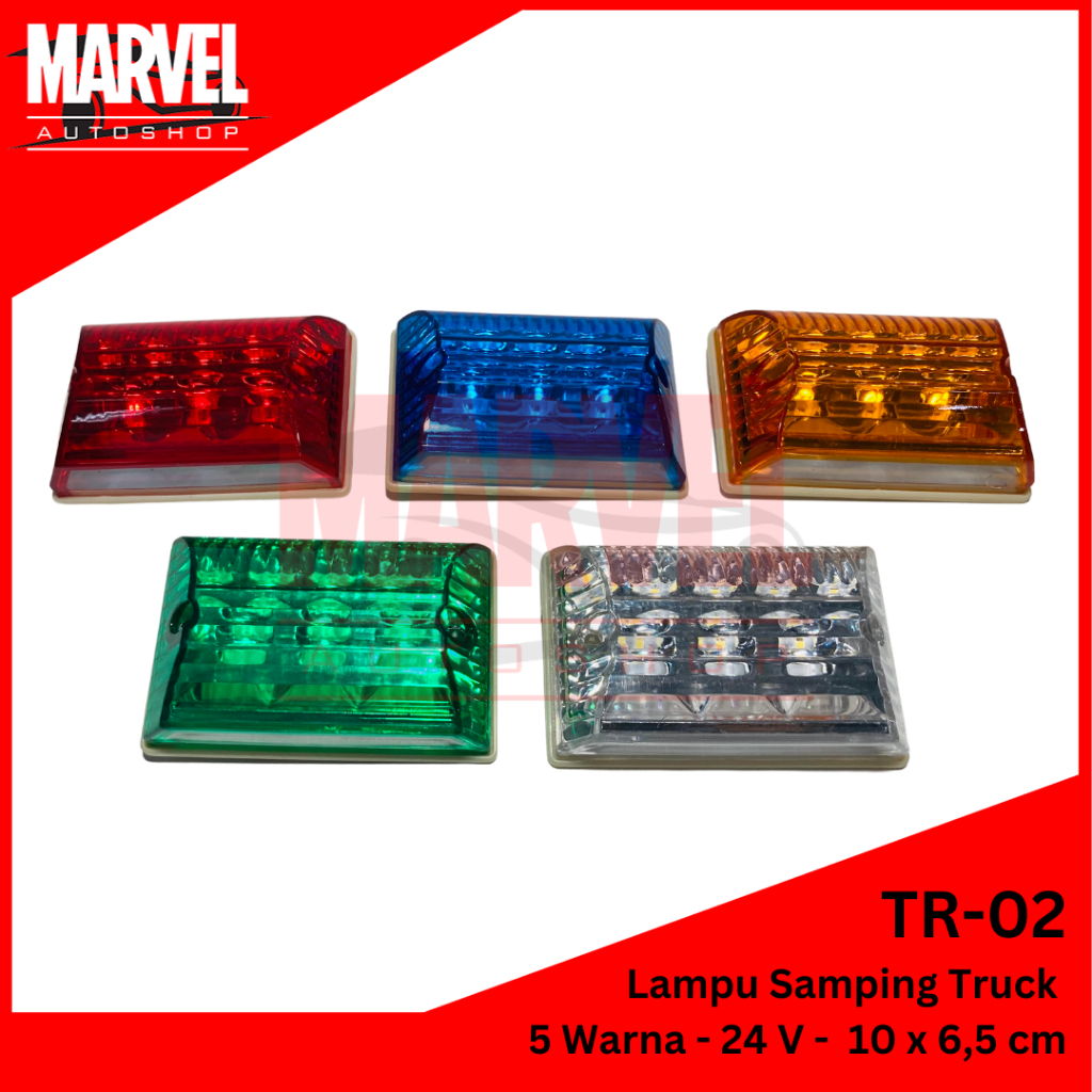Jual LAMPU LED SAMPING BAK TRUCK TRUK KOTAK 24 VOLT 5 WARNA LIGHT 36 MATA LED & FULL -TR02 ...