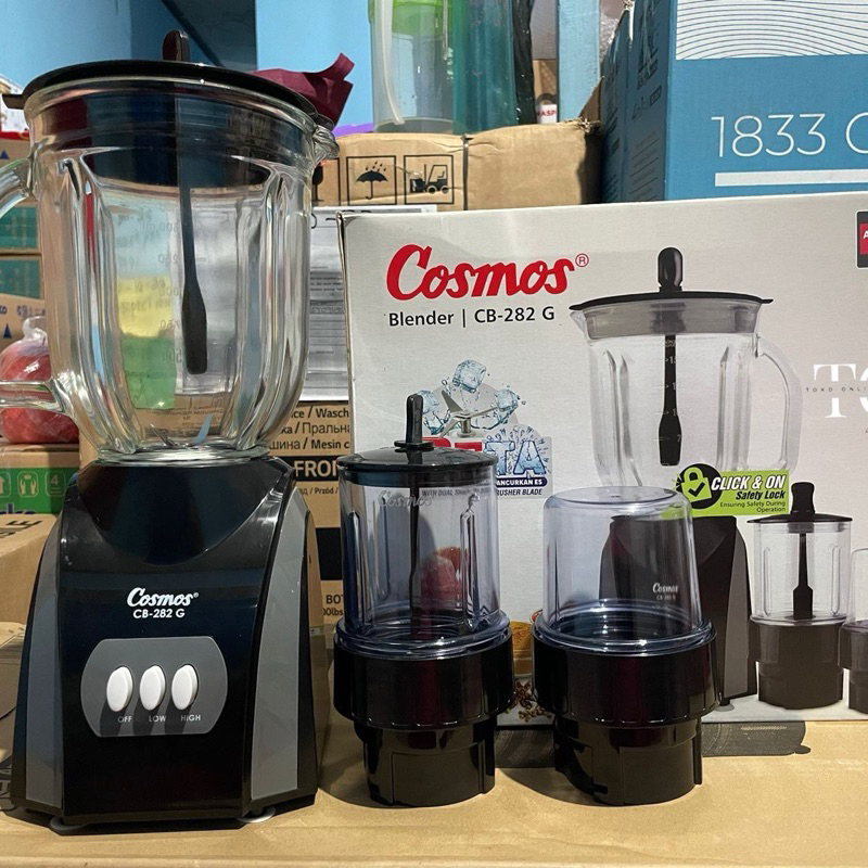 Jual BLENDER COSMOS 3IN1 GELAS KACA CB 382G | Shopee Indonesia
