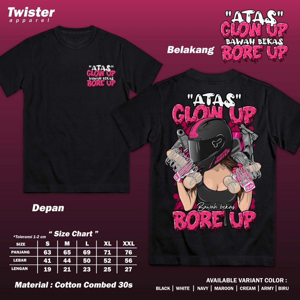 Jual Kaos Atas Glow Up Bawah Bekas Bore Up Baju Distro Kata Kata Viral ... Jual Kaos Atas Glow Up Bawah Bekas Bore Up Baju Distro Kata Kata Viral ...