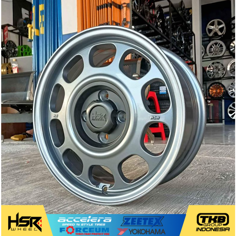 Jual velg racing look model kaleng ring 15 velg hsr klg r15 pcd 4x100 lebar 65 rata fender et 42 ...