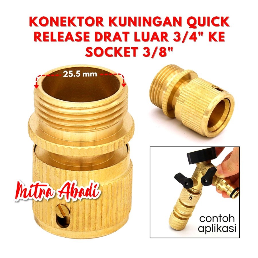 Jual Konektor Kuningan Quick Release - Socket Series | Shopee Indonesia