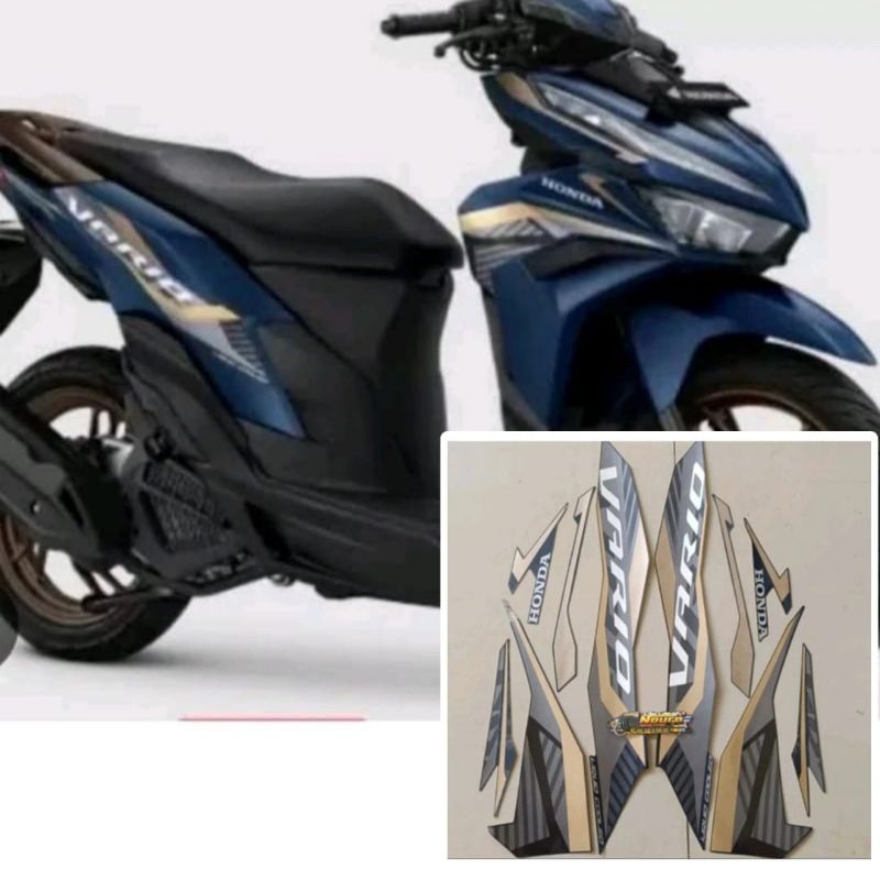 Jual striping honda vario 125 2022 biru Dongker list body standar ...