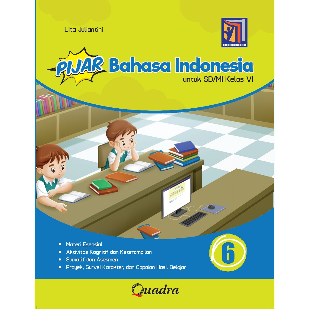 Jual BUKU PIJAR BAHASA INDONESIA KELAS 6 SD/MI KURIKULUM MERDEKA BUKU QUADRA | Shopee Indonesia