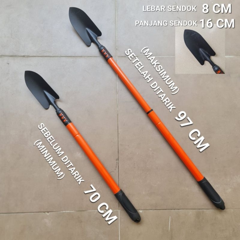 Jual Sekop / Sendok Taman Mini Gagang Besi Fleksibel Bisa Panjang ...