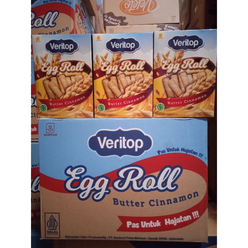 Jual Veritop egg roll butter cinamon kartonan isi 24 | Shopee Indonesia