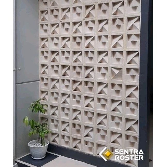 Jual Roster beton loster beton murah warna putih Daun 2 sisi | Shopee ...