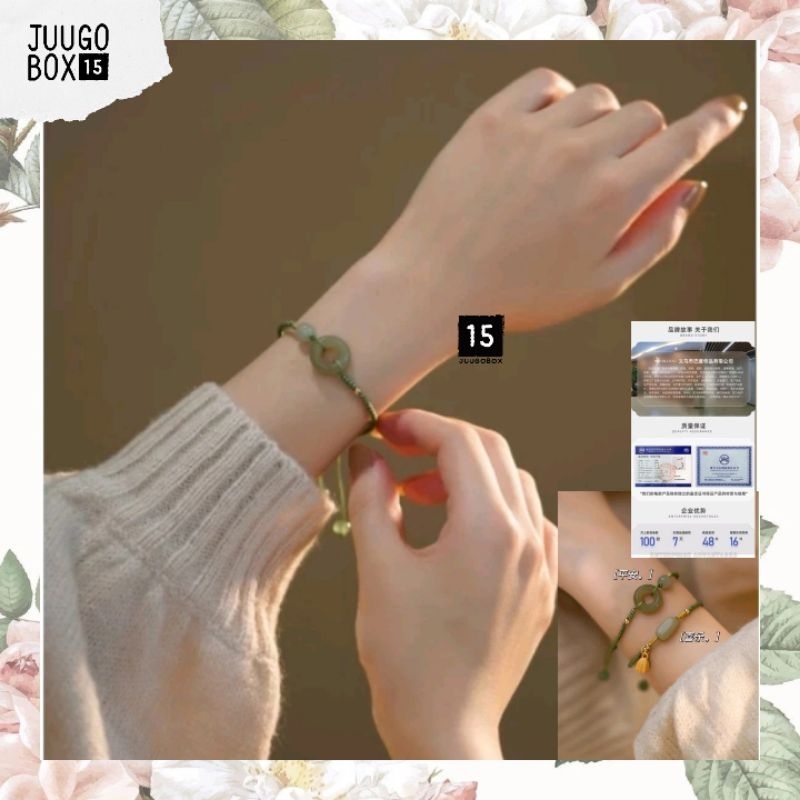 Jual READY - Interlocking Braided Rope Jade Giok Certified Gelang ...