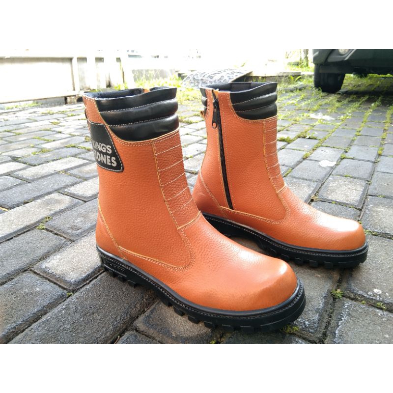 Jual Sepatu Safety Kulit Asli King Stone Ujung Besi | Shopee Indonesia