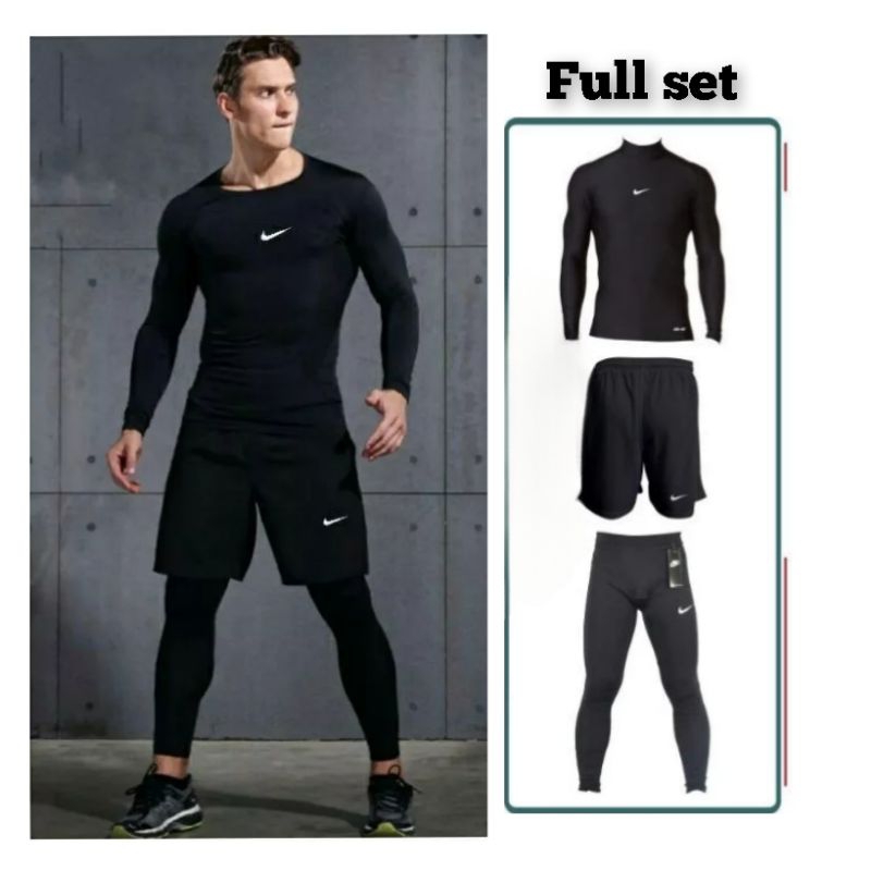 Jual Full set - Baju Manset Celana Pendek Legging Street Stelan ...