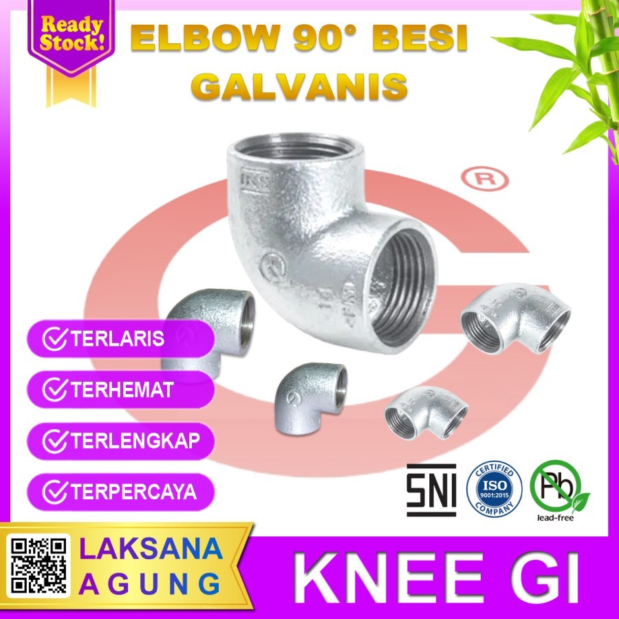 Jual ELBOW / KNEE / KENI BESI GALVANIS DRAT, 1/2" GI GIP GALUNGGUNG G ...