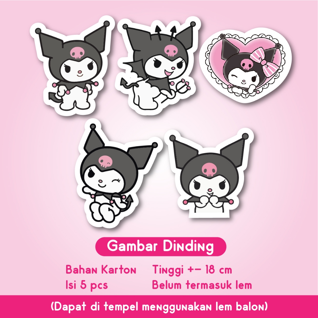 Jual KARTU UNDANGAN KUROMI HAPPY BIRTHDAY INVITATION CARD SANRIO ULANG ...