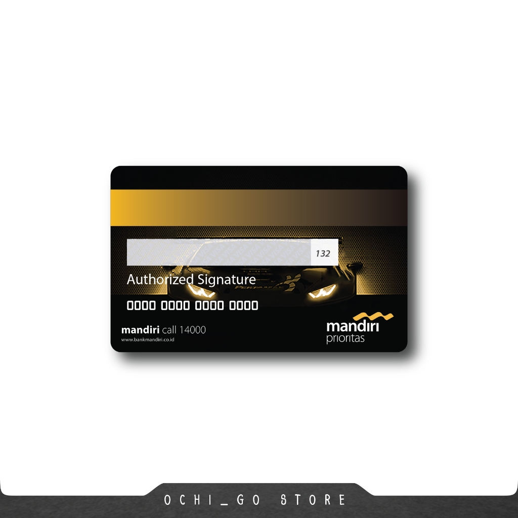 Jual Stiker Atm Garskin Skin Card Custom Bank Mandiri Sticker Kartu Atm ...