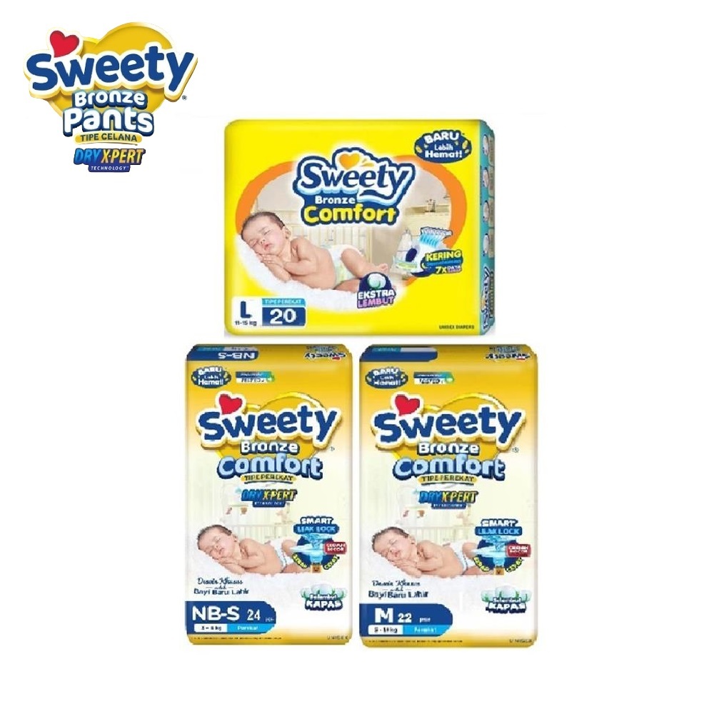 Jual Sweety Bronze Comfort Popok Perekat NBS M L | Shopee Indonesia