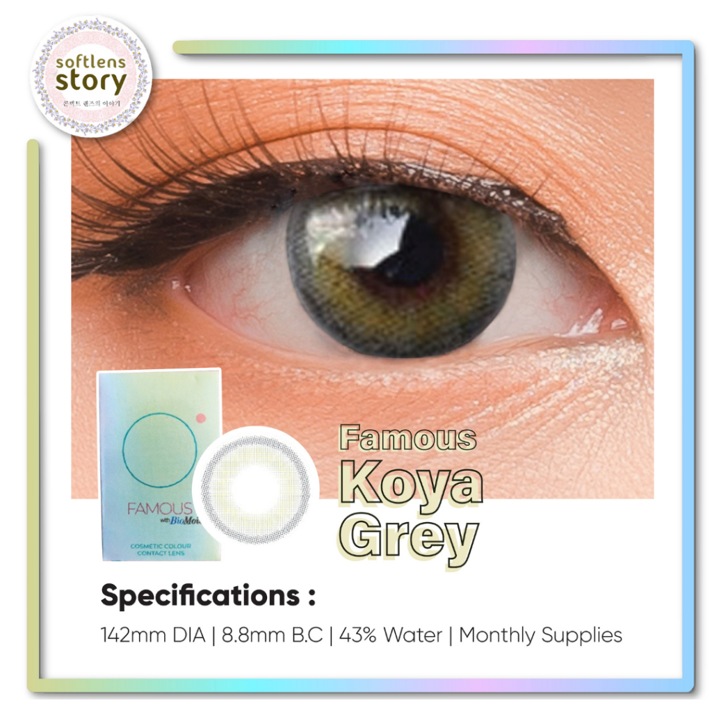 Jual Famous Koya Grey Monthly Softlens Warna | Shopee Indonesia