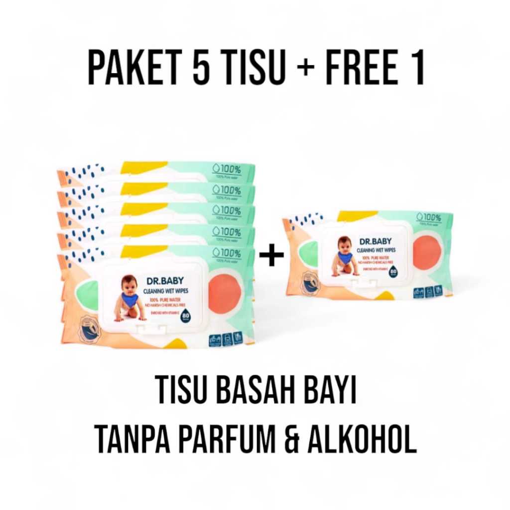 Jual Tisu Basah Bayi Beli 5 Gratis 1 pack / Tissue Basah Pure Water ...