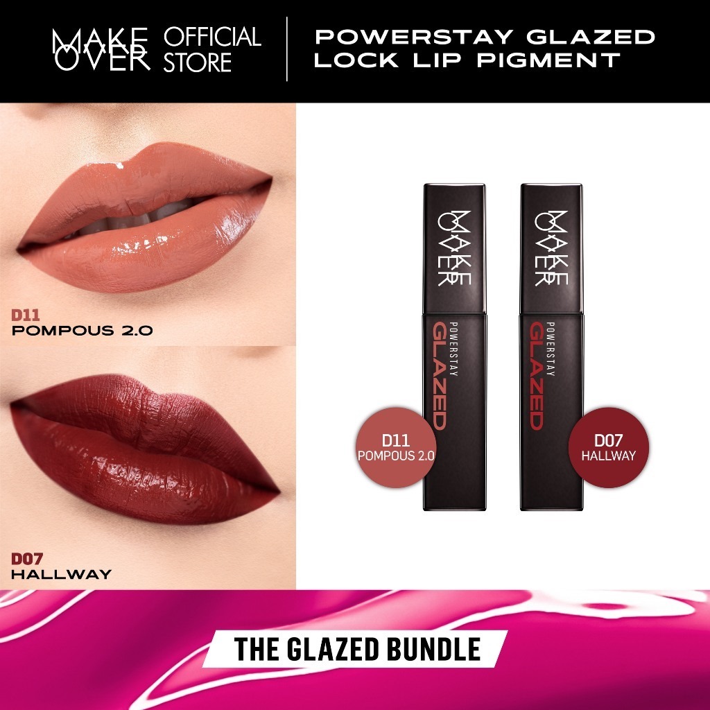 Jual [NEW] MAKEOVER POWERSTAY GLAZED LOCK LIP PIGMENT - Plump Glazed ...