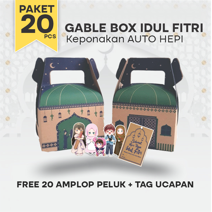 Jual Gable Box Lebaran Isi 20 Pcs / Box Hampers Idul Fitri / Parcel ...