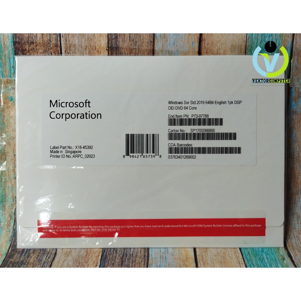 Jual Windows Server 2019 Standard 64 Core 5 CALs With DVD COA Original ...