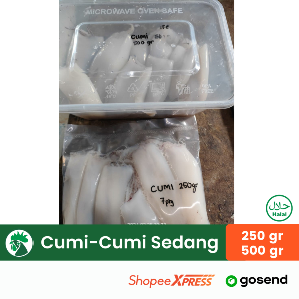 Jual Cumi-Cumi Kupas Fresh Frozen | Sotong Sudah Bersih | Shopee Indonesia