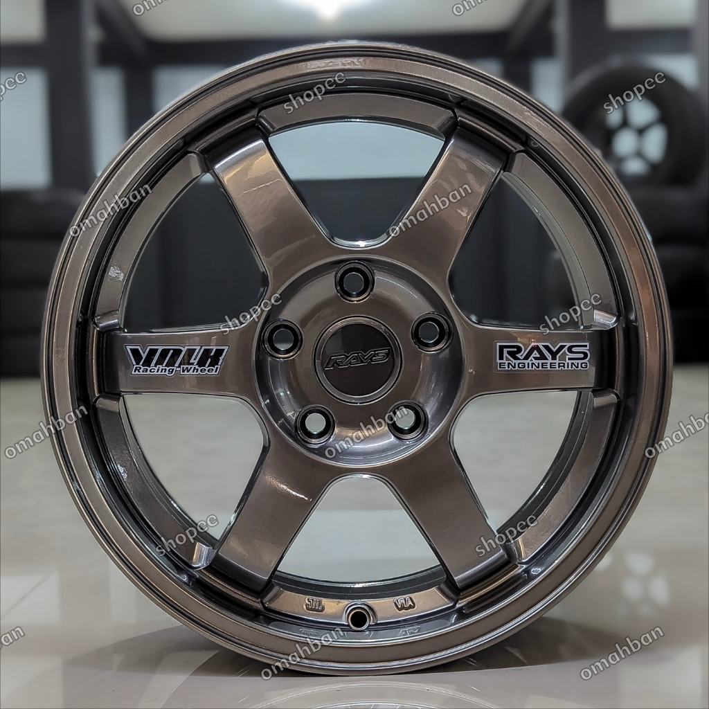 Jual Velg Mobil Volk Rays TE37 R16, PCD 5x114. Hyper Black | Shopee Indonesia
