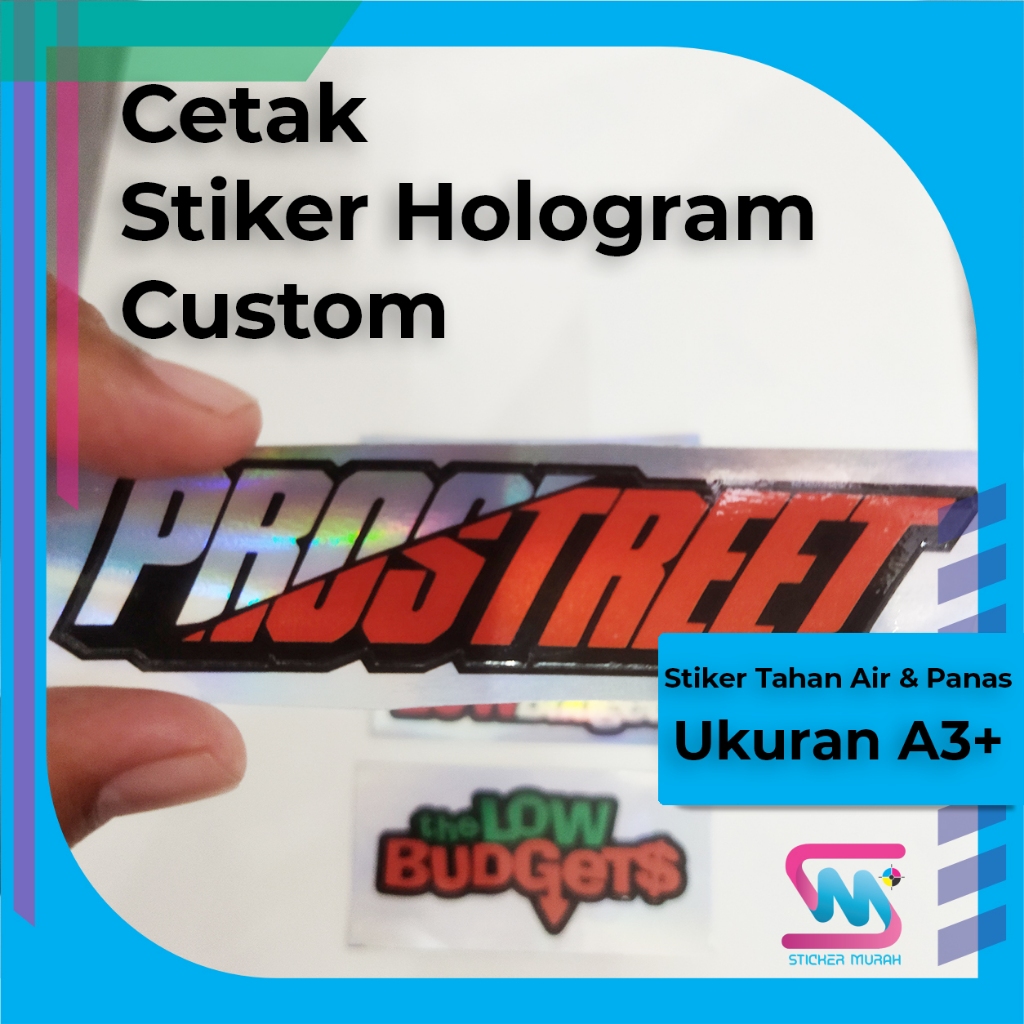 Jual Stiker Murah Bandung - Cetak Sticker Hologram Rainbow A3+ Custom ...