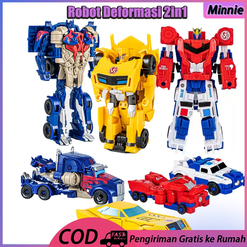 Jual 2in1 Mobil Berubah Mecha/Robot Deformasi Magnetik/Robot Anak Truk ...