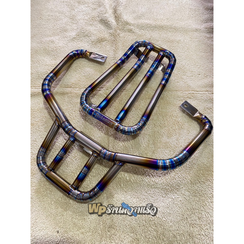 Jual rear rack behel belakang titanium vespa & floor rack titanium ...