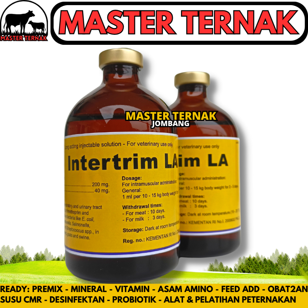 Jual INTERTRIM LA 100 ML By Intercheme - Antibiotik Hewan Spektrum Luas ...