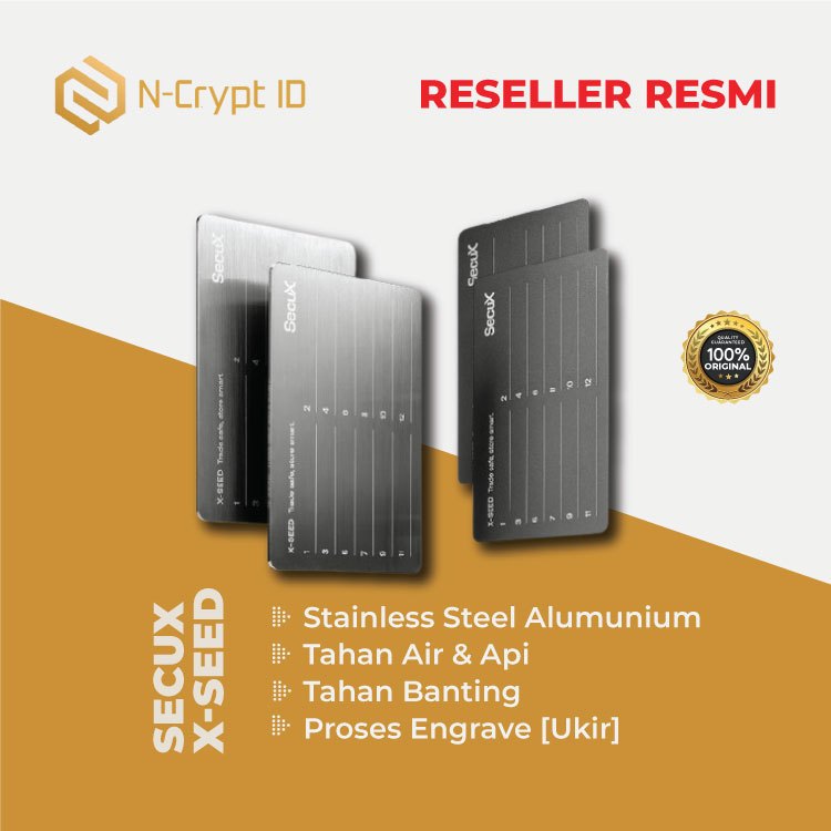 Jual Secux X-Seed / Seed Phrase Recovery Words Private Keys Protector / Cryptocurrency / BIP39 ...