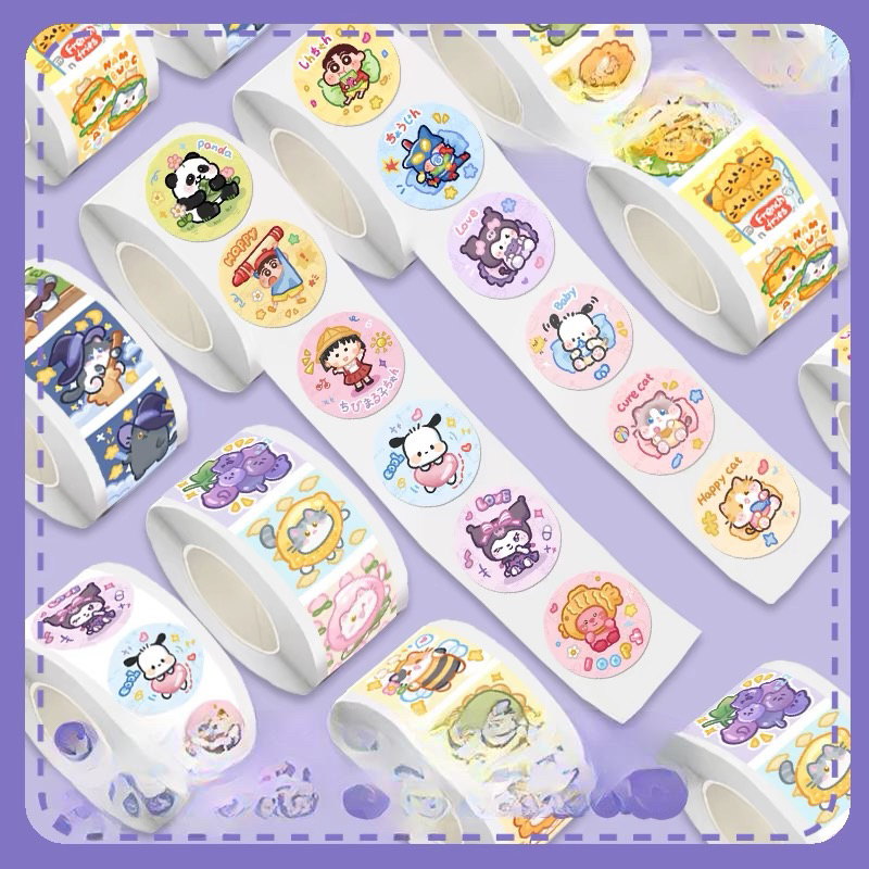 Jual DY PACK Cute Sticker Karakter Cartoon SANRIO FRIEND Lucu 500/Roll ...