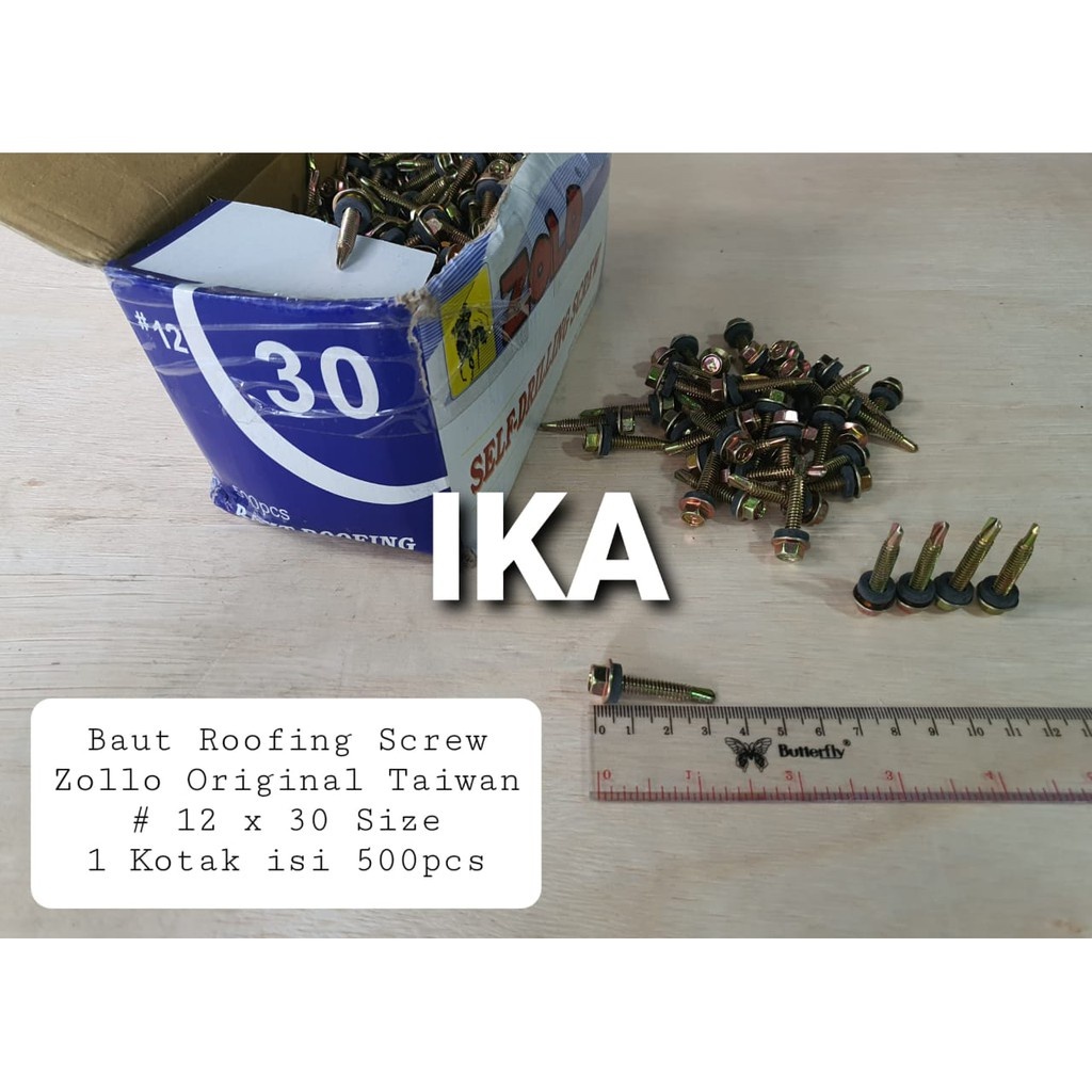 Jual BAUT ROOFING ZOLO 12 x 30 / Baut Rofing ( 3 cm ) / Baut Atap ASLI ...
