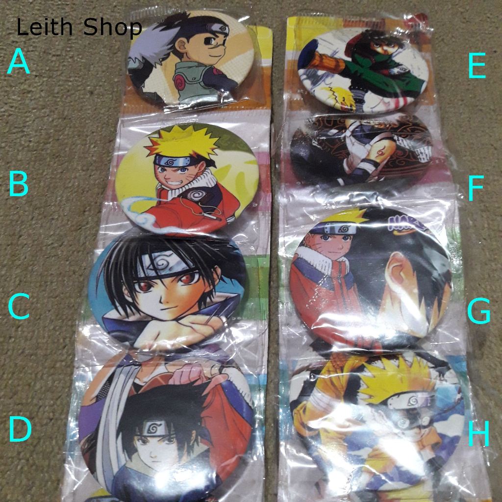 Jual Pin Naruto Kakashi Sasuke Rock Lee Genin Iruka Merchandise Anime ...