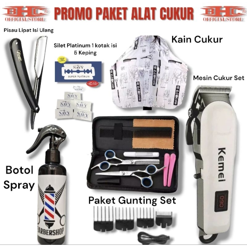 Jual Promo Paket Alat Cukur Rambut Full Set Seperti Gambar Mesin Cukur ...
