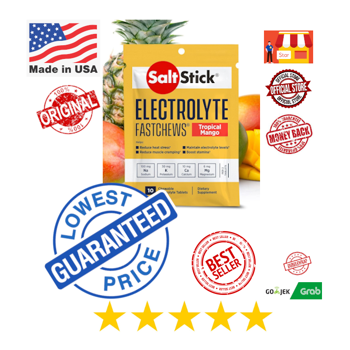 Jual SaltStick Electrolyte FastChews Chewable Tablets USA | Salt Stick ...