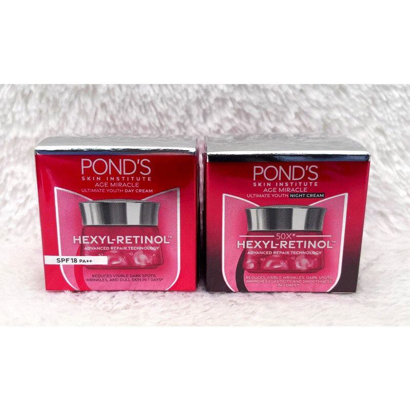 Jual Ponds Age Miracle Day Cream 9g & Night 9g / Krim Ponds Age Miracle ...