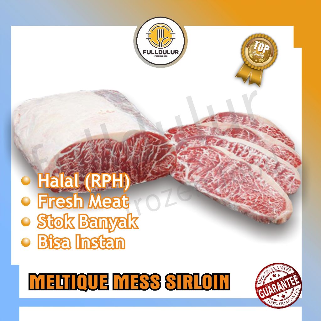 Jual Fulldulur Meltique Mess Sirloin Daging Sapi 1000g Satu Kilo Halal ...