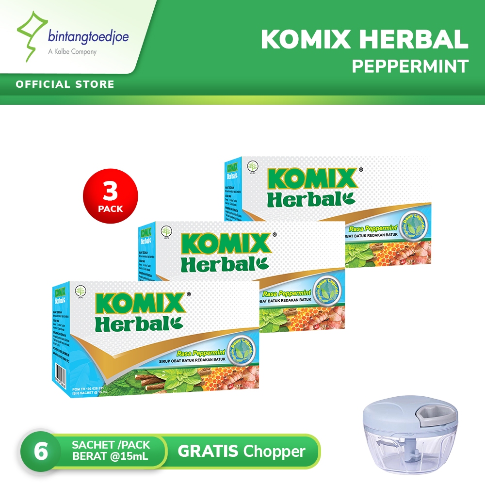 Jual Komix Herbal Peppermint 3 Pack (18 Sachet) | Shopee Indonesia